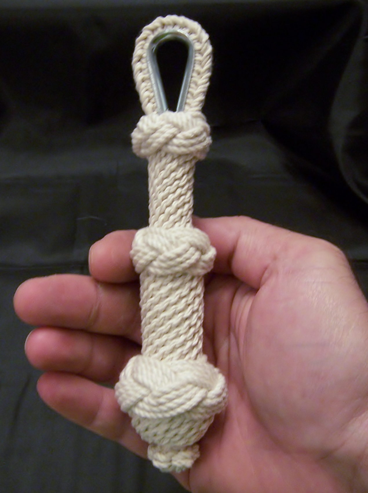 Small White Nautical Bell Rope With Star Knot Bottom on Luulla